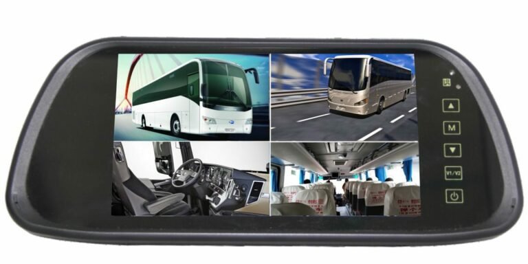 12.2" Dual AHD IPS Monitor | A-Pillar Mount Display for Vehicles