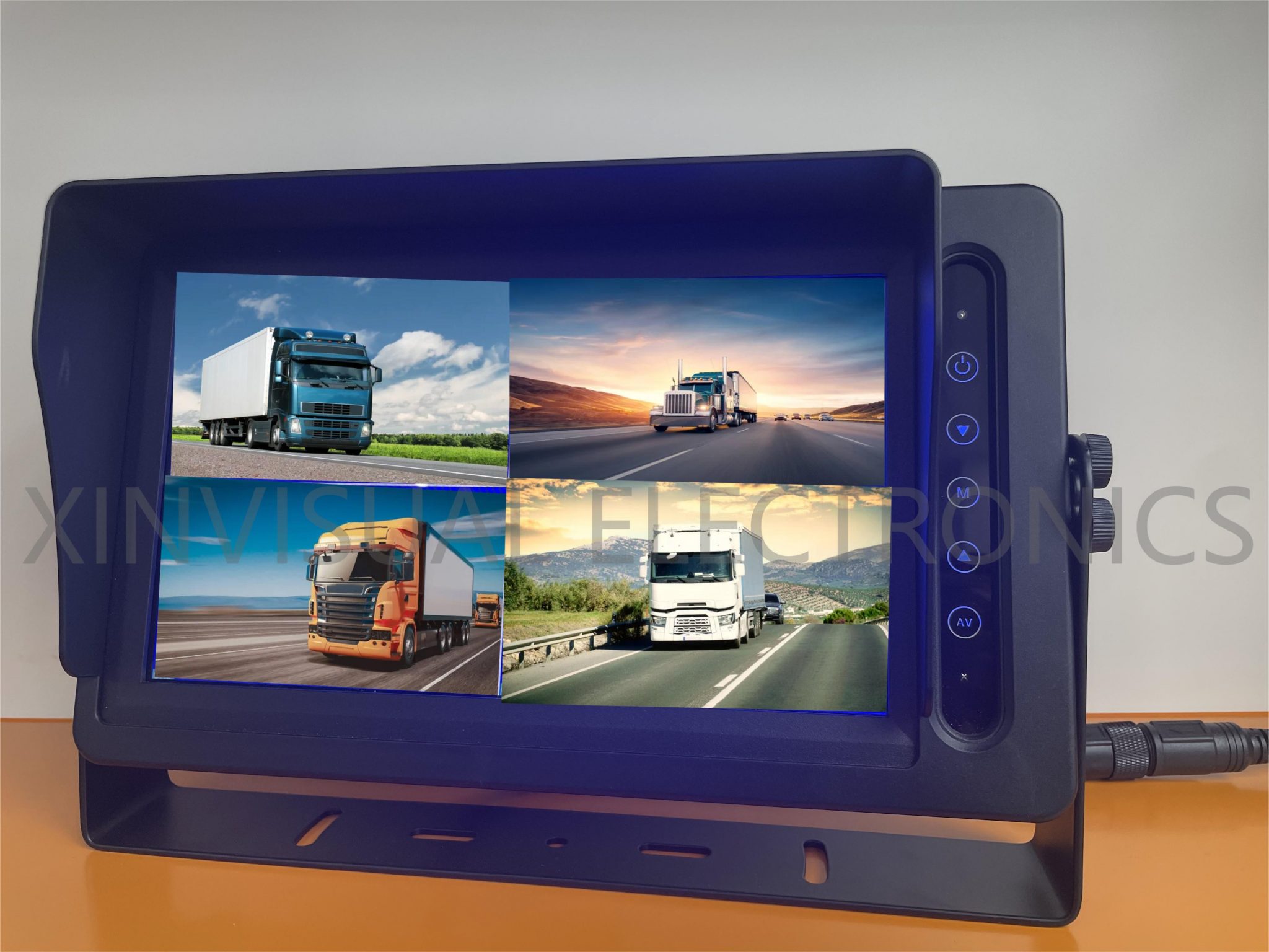 10.1-Inch AHD Quad Monitor | IP69K Waterproof | Split View Display